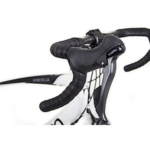 Tommaso Forcella Sport Bike Performance Aluminum Road Bike Carbon Shimano Claris 24 Speeds Road Bicycle Men Road Bikes for Men Bike Men Women Speed Bike Racing Bike Adult Bike City Bike White XL 60cm