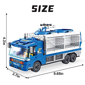 PANLOS 655 PCS Robot Building Toy, 6-in-1 Kids Engineering Fire Truck Building Blocks Kit, STEM Learning Building Bricks Toys Set for Kids Children Boys & Girls Age 4-8