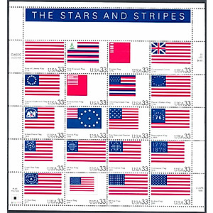Stars and Stripes American Flags Collectible Stamp Sheet of 20 33¢ Stamps Scott 3403a