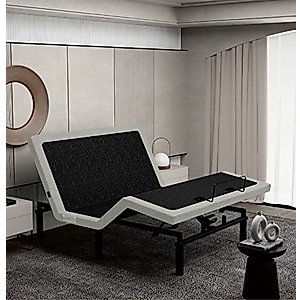 Irvine Home Collection California King Adjustable Bed Base - Dual Massage - USB Ports - Zero Gravity - Underbed Light - Wireless Remote - Adjustable Legs - Zero Gravity - Anti Snore - Memory Position