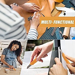 Mulwark 16PC Box Cutter Retractable Utility Knife Set - Heavy Duty Craft Knife with 10PC Sharp Snap-off 9MM 30 Degree Blades, 5PC 60 Degree Blade for Precision Cutting