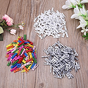 100Pcs Small Size 25mm Natural Wooden Clips for Photo Paper Pegs Clothespin Craft Decoration School Office Supplies