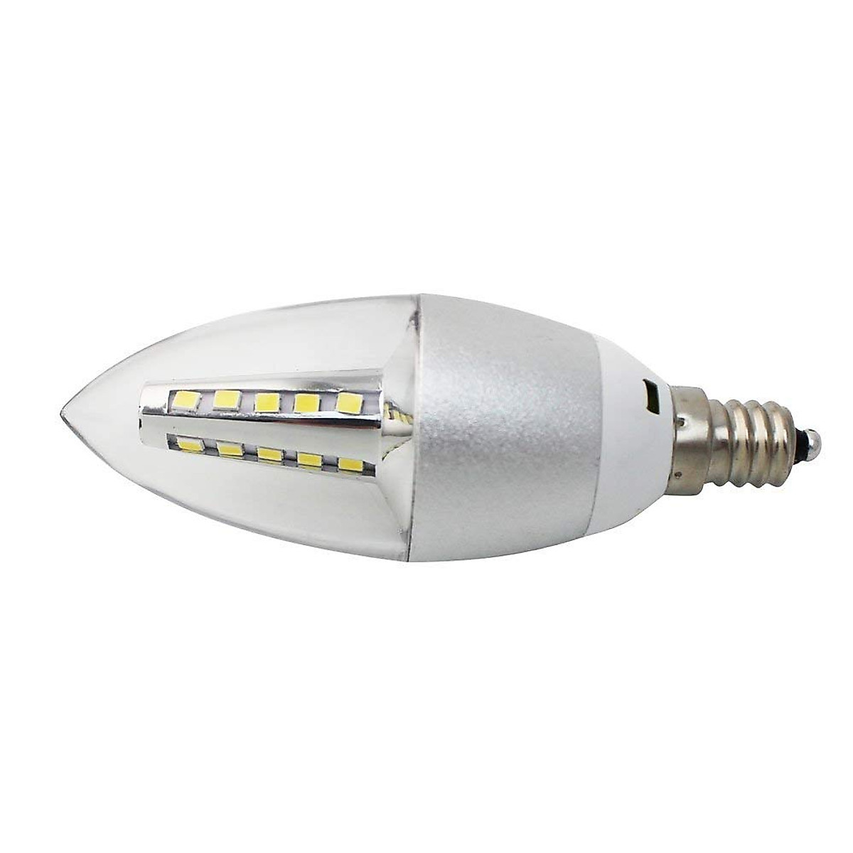 E12 LED Candelabra Bulbs 5W AC85-265V E12 LED Lights Bulbs Cool White 6000K Chandelier Light Bulbs 60-Watt Candles Equivalent Lights Bulbs for Ceiling Fan Dining Room Home Decor,Pack of 6