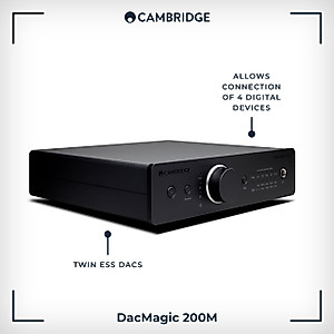 Cambridge Audio DacMagic 200M - MQA HiFi DAC and Headphone Amplifier with Bluetooth - PC/MAC Support with USB Connection - Handle Digital Files up to 24/768 or DSD512 - Special Edition Black