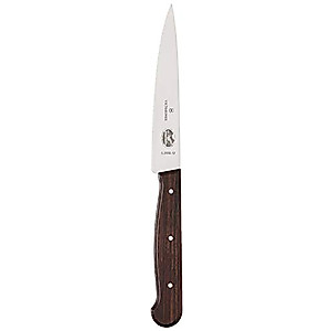 Victorinox Swiss Army 4-3/4-Inch Utility Knife, Wavy, Rosewood Handle
