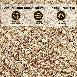 PurrNbark Cat Scratcher for Indoor Cats 23.6 x 15.7 Inch Natural Sisal Cat Scratch Pad Thickened Cat Scratch Mat Durable Scratching Board No Mess