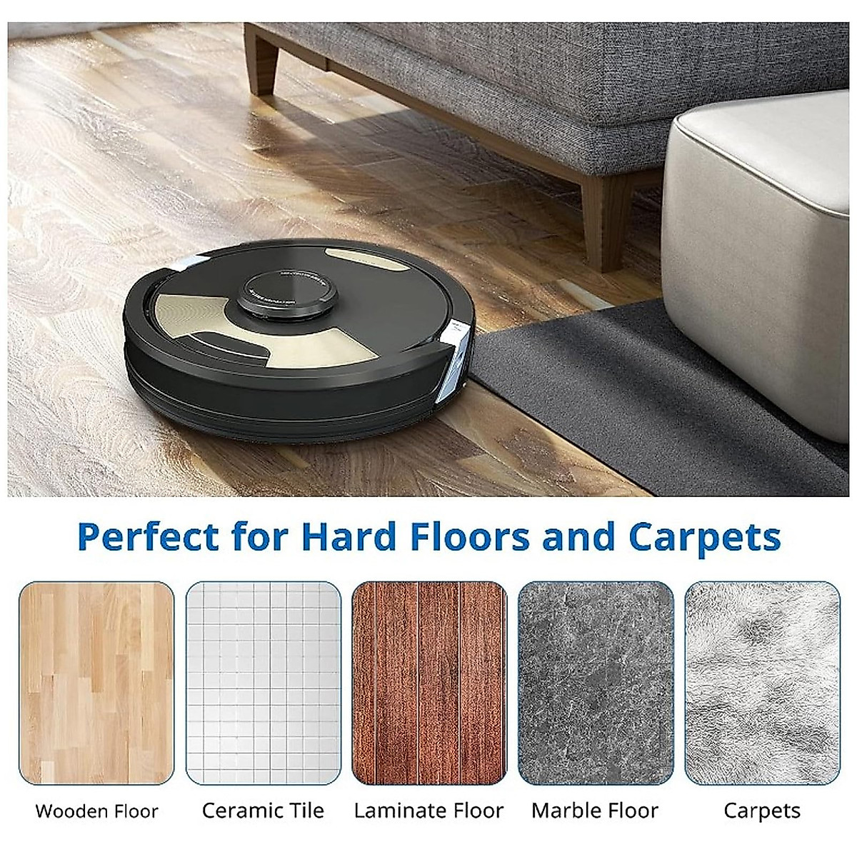 4pcs Reusable Mop Pads Refill, Vacuum Mop Pads Shed Resistant Highly Absorbent Reusable Mop Cloth Pad for Shark RV2410WD RV2610WD,Microfiber Replacement Mopping Cloths Componente