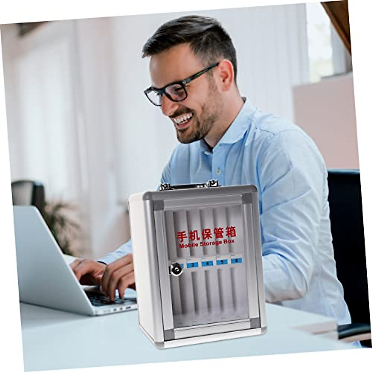 MAGICLULU Mobile Phone Safe Metal Storage Cabinet Lockers for Employees Metal Storage Shelves Cell Phone Storage Box Storage Box for Mobile Phone Locker Storage Cabinet for Classroom Metal