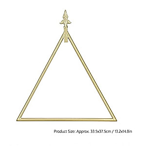 Towel Holder, Hand Towel Ring, Triangular Towel Rack Storage Hanger for Bathroom Toilet Kitchen Storage, Wall Mounted (Gold)