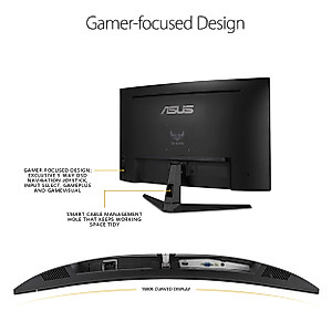 ASUS TUF Gaming VG328H1B 32” Curved Monitor, 1080P Full HD, 165Hz (Supports 144Hz), Extreme Low Motion Blur, Adaptive-sync, FreeSync Premium, 1ms, Eye Care, HDMI D-Sub (Renewed)