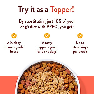 Portland Pet Food Company Tuxedo’s Chicken & Yams Wet Dog Food Pouches - Human-Grade, Gluten-Free Dog Food Toppers and Meals for Small, Medium and Large Breeds - Fresh Dog Food Made in the USA - 5-Pk