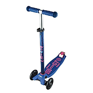 Micro Kickboard - Maxi Deluxe 3-Wheeled, Lean-to-Steer, Swiss-Designed Micro Scooter for Kids, Ages 5-12 - Indigo