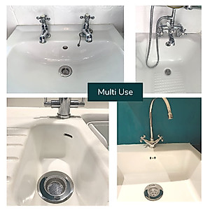 BaraBara Kitchen Sink Strainer, Stainless Steel Sink Drain Strainer, Kitchen Sink Strainer Basket, 6 Pieces Ideal for Kitchen, Bathroom, Shower Room.