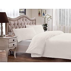 Brielle Percale Modal from Beech Duvet Cover Set, Full/Queen, White