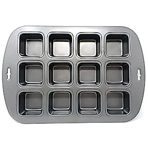 Norpro Nonstick 12-Cavity Linking Brownie Muffin Cupcake Cake Pan, Squares