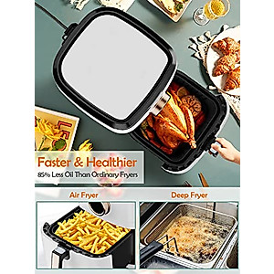 Air Fryer, Airfryer Oven Large Air Fryer 1700W 8-in-1 with Touch Screen Air Fryers Detachable Dishwasher Safe Nonstick Basket Freidora de Aire 36 Recipes BPA & PFOA Free 5.8 QT White Air Fryer