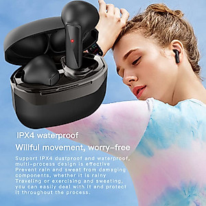 Wireless Earbuds Bluetooth Headphones with Wireless Charging Case IPX4 Waterproof Stereo Earphones in-Ear for SPOR
