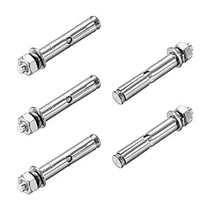 uxcell M6x50mm 304 Stainless Steel External Hex Expansion Bolt 5Pcs