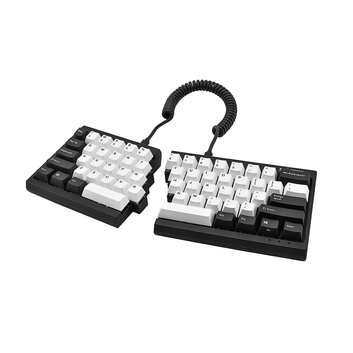 Mistel MD600RGB v3 60% Split Mechanical Keyboard, Two Tone PBT Double Shot Keycaps, Programmable Macro Support, USB to Type-C, Windows and Mac OS, Cherry MX Brown Switch