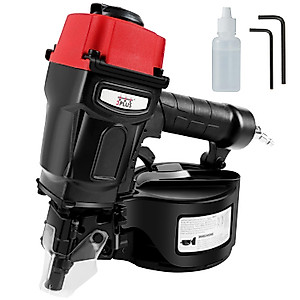 3PLUS HCN55SP Pneumatic Coil Pallet Nailer Professional Air Nail Gun Accepts 15 Degree 1-Inch to 2-1/4-Inch Wire Collated Nails