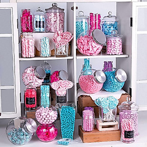 LIGHT BLUE SWIRL LOLLIPOPS - 24 SUCKERS INDIVIDUALLY WRAPPED - 2 INCH POPS