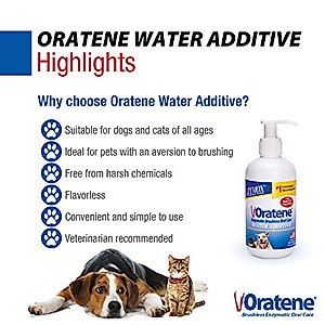 Pet King Brands ZYMOX Oratene Enzymatic Brushless Oral Care Water Additive, 8oz