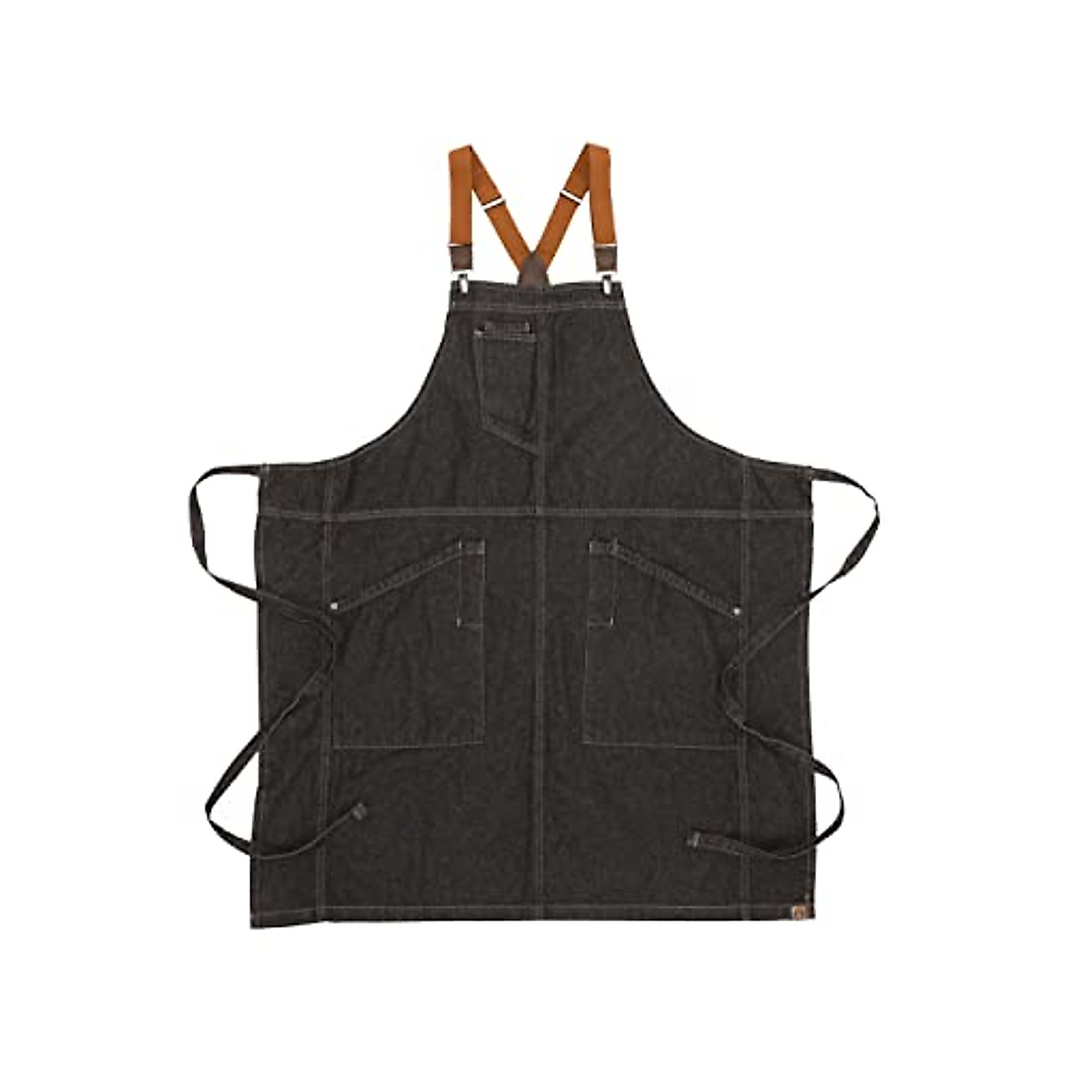 Chef Works Unisex Berkeley Bib Apron, Black, One Size