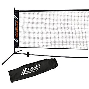 PickleballCentral Rally Portable Light Pickleball Net - 20 Foot Lightweight Portable Pickleball Net and Frame - Regulation Height - Easy Set-Up, Steel Tube Frame, Net Carry Bag