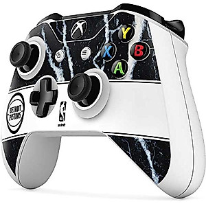 Skinit Decal Gaming Skin Compatible with Xbox One S Controller - Officially Licensed NBA Detroit Pistons Marble Design