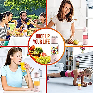 Bojurgle Portable Smoothie Blender, Personal Size Juice, with Powerful Motor & 2200mAh Rechargeable Battery, Food Mixing Machine