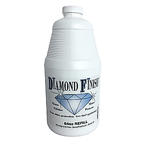 Diamond Finish 64oz Refill Multi Surface Nano Cleaner Polish Protector for Vehicles, Home, Boats; Removes Dead Bug-Residue, Tar, Bird Poop, Brake Dust, Tree Sap, Grease, Fingerprints - while it Shines