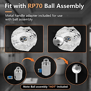 RP41661 Replacement Shower Faucet Handle for Delta and Peerless Single Handle Faucets with Button, Screw, Connector and Set Screw