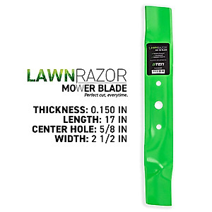 8TEN LawnRAZOR Blade Set for John Deere GX20250 GY20568 48 inch Mower Deck L120 L130 1948 2148 Scotts L2048 (High Lift)