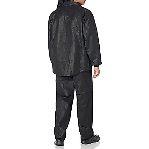 FROGG TOGGS Men's Standard Classic All-Sport Waterproof Breathable Rain Suit, Black Jacket/Black Pants, Medium