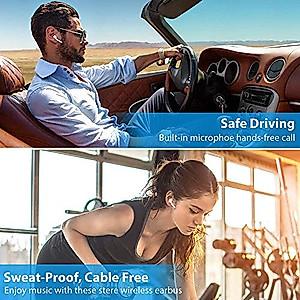 I12 TWS Wireless Earbuds,Bluetooth 5.0 Earbuds Touch in-Ear Wireless Earphones,24 Hours Play Time with Charging Case,hi-fi Stereo Earbuds