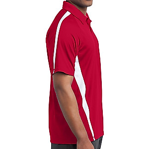Ford Shelby Cobra Pocket Print Colorblock Polo, Red White Large