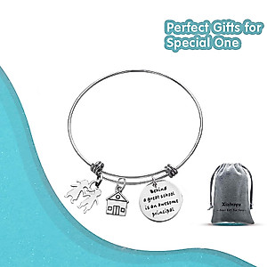 Xiahuyu Principal Gifts School Principal Bracelet Behind a Great School is an Awesome Principal Bracelet Principal Appreciation Gifts Christmas Birthday Retirement Gifts End of School Year Gifts