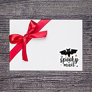 240 PCS Bat Spooky Mail Stickers,Funny Small Business Envelopes Stickers for Business Packages/Handmade Goods/Bags,Halloween Theme Small Shop Business Stickers for Envelopes Seals