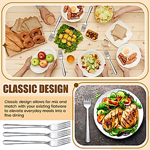 Minatee 200 Pcs Dinner Forks Bulk Set 8 Inches Stainless Steel Metal Forks Silverware Table Forks Set Mirror Polished Salad Flatware Forks for Home Restaurant Kitchen