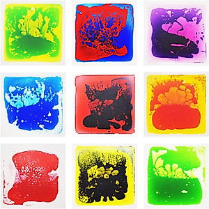 Art3d Liquid Fusion Activity Play Centers for Children, Toddler, Teens, 12" X 12" Pack of 9 Tiles