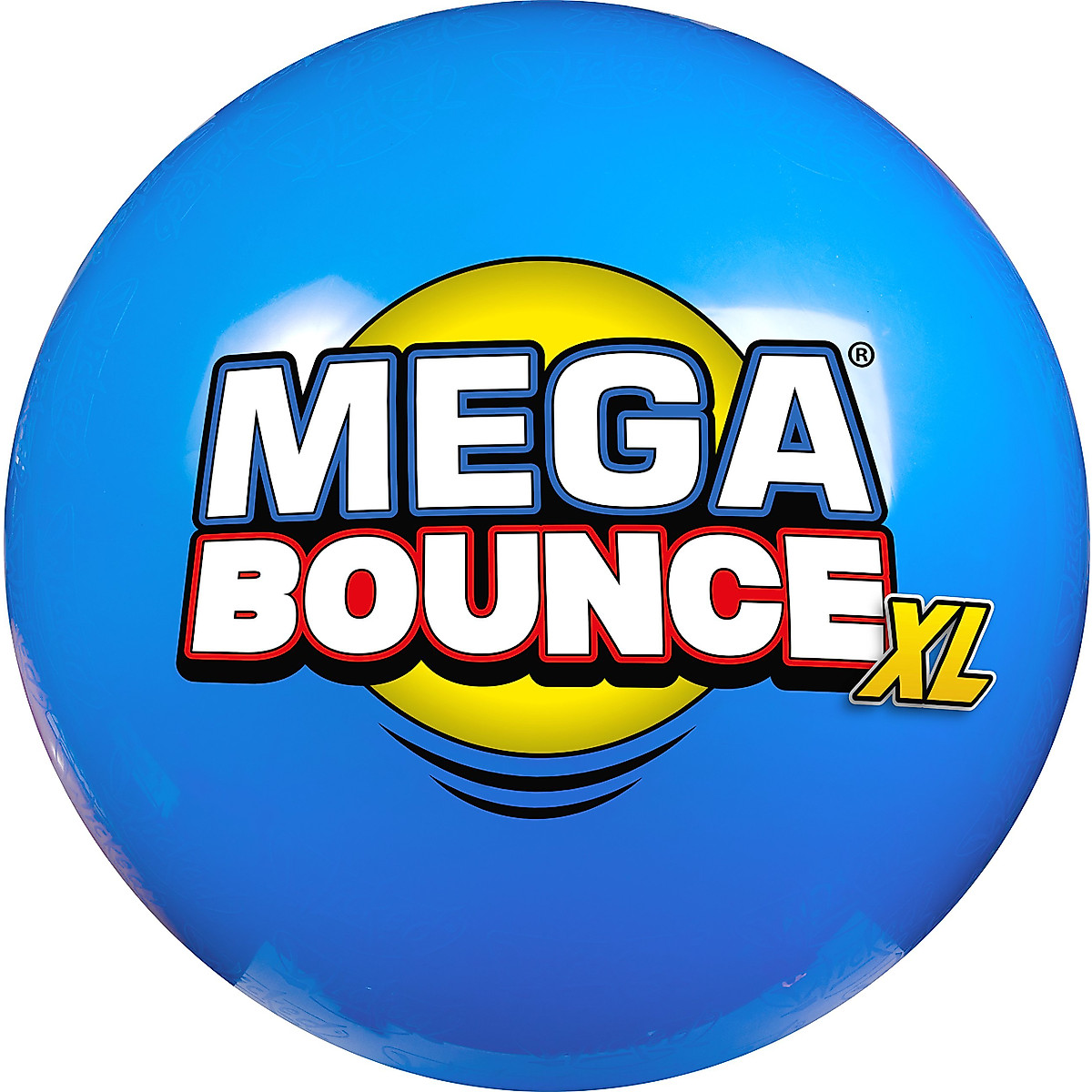 Wicked Mega Bounce XL - The World's Bounciest Inflatable Ball! Extra Large Bounce Ball for All Terrain Bounceability! Super Grip Graphics Outdoor Exercise Ball to Catch Easily. Blue or Red