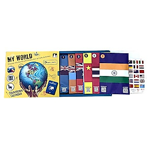 My World Advent Calendar 2024 - visit 24 countries, explore different cultures, create original Arts & Crafts from each country! Ages 9+