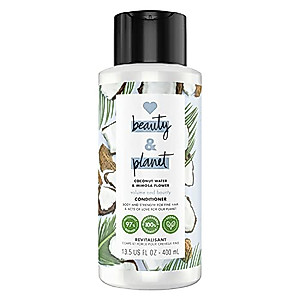 Love Beauty and Planet Volume & Bounty 100% Biodegradable Conditioner For Thin and Fine Hair Care Coconut Water & Mimosa Flower Volumizing Conditioner 0% Silicones, Parabens, And Dyes 13.5 oz