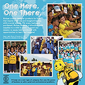 Bixbee Kids Backpack, Dinosaur Backpack for Boys & Girls, Water Resistant Backpack with Pockets, Durable Zippers & Easy Carry Design - Perfect Size Children's Bookbag for School