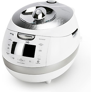 CUCKOO CRP-BHSS0609F | 6-Cup (Uncooked) Induction Heating Pressure Rice Cooker | 16 Menu Options, Stainless Steel Inner Pot, Made in Korea | White