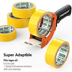 PROSUN Fast Reload 2 Inch Tape Gun Dispenser Packing Packaging Sealing Cutter Orange