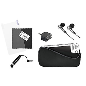 Subsonic SA5393 7-in-1 Accessory Pack for Nintendo Switch with Carrying Case and Screen Protector