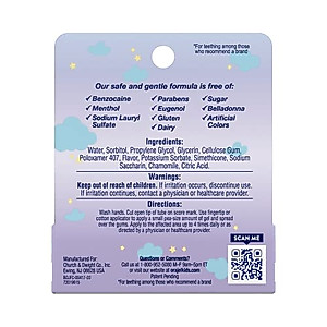 Orajel Baby Nighttime Cooling Gel for Teething, Drug-Free, 1 Pediatrician Recommended Brand for Teething, One .18oz Tube