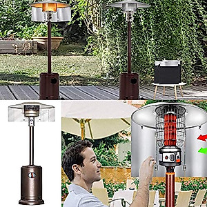 Patio Heater Reflector Shield, Portable Foldable Heat Focusing Reflector for Round Natural Gas, Propane Patio Heaters and Heat lamp Outdoor(1 Pack)