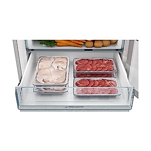 SHARP SJB1255GS Refrigerator with Bottom-Freezer, Counter-Depth, 24 Inch, 11.5 Cubic Foot, Stainless Steel